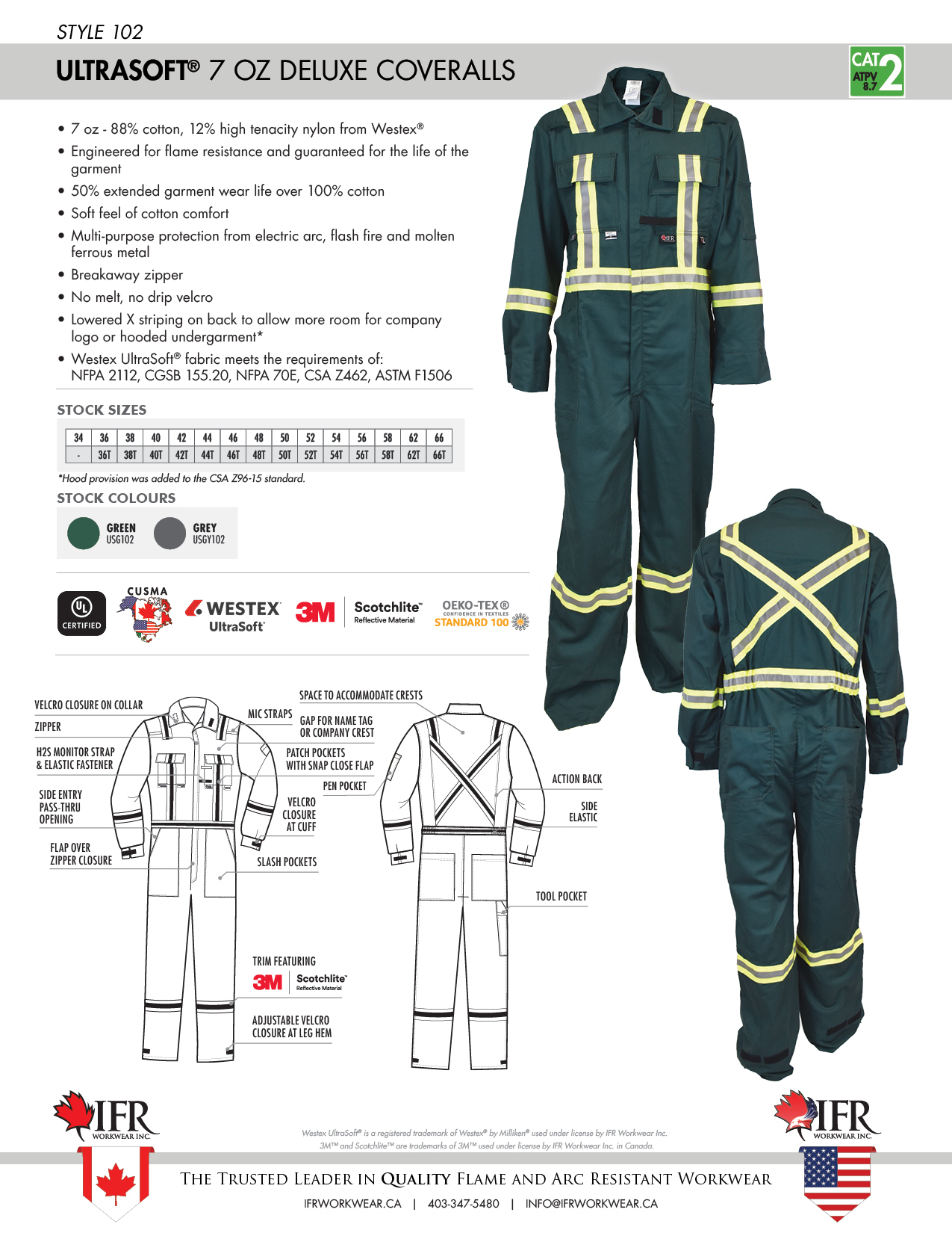 Brogan Safety | ULTRASOFT 7 OZ DELUXE COVERALLS - STYLE 102