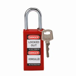 Brogan Safety | LONG BODY SFTY LOCK. 1.5IN KD RED