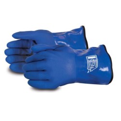 Brogan Safety | CHEMSTOP - 12IN PVC COATED GLOVE. BLUE SIZE LARGE